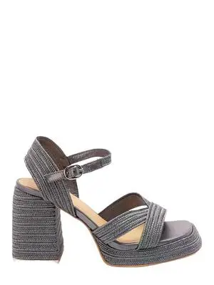 CastaÑer Vallita Platform Sandals Grey