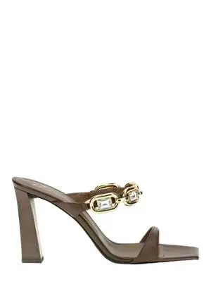 GIUSEPPE ZANOTTI Muse Chain-embellished Sandals - Brown