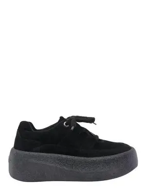 VIC MATIE Round-toe Suede Sneakers - Black