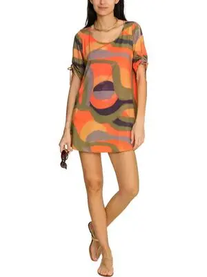 LYGIA & NANNY Abstract Pattern Dress - Orange