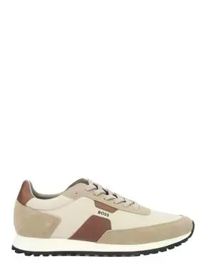 BOSS Parkour Runn Panelled Low-top Sneakers - Neutrals