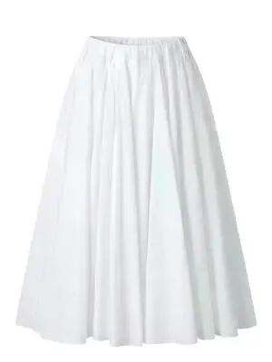 N°21 Pleated A-line Skirt - White