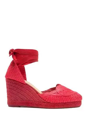 CastaÑer Cacia Woven Tie Espadrilles - Red