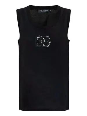 Dolce & Gabbana Logo-embellished Top - Black