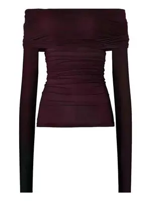 Wolford Draped Long-sleeve Top - Purple