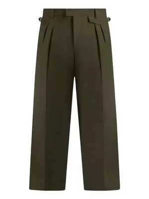 Manière De Voir Pleated Tailored Trousers - Green