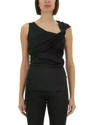 Rick Owens Twisted Asymmetric Top - Black