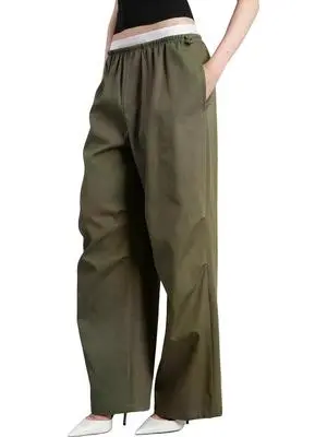 Alexander Wang Logo Waistband Trousers - Green