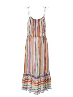 Missoni Sleeveless Zigzag-pattern Maxi Dress - White