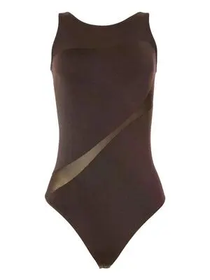 Wolford Shade Sleeveless String Body - Brown