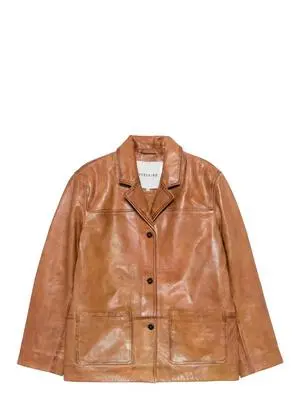 HERSKIND Marina Leather Jacket - Brown
