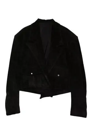 SALVATORE SANTORO Cropped Leather Jacket - Black