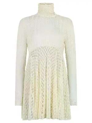 Philosophy Di Lorenzo Serafini High-neck Lace Midi Dress - Neutrals