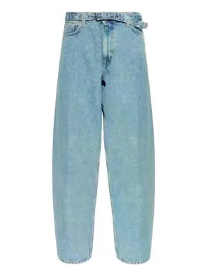 SAMSOE SAMSOE Saharper Belted Wide Leg Jeans - Blue