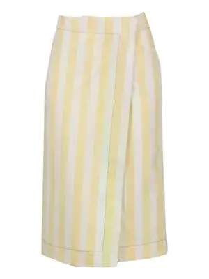 Sunnei Striped Wrap Skirt - Yellow