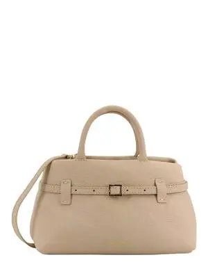 Manu Atelier 25 Le Cambon Buckled Tote Bag - Neutrals