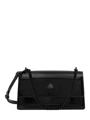 Kurt Geiger Chain Emblem Satchel - Black