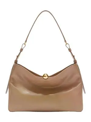 Furla Sfera Soft Leather Shoulder Bag - Neutrals