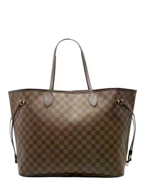 LOUIS VUITTON 2010 Damier Ebene Neverfull Gm Tote Bag - Brown