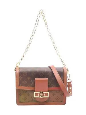 LOUIS VUITTON 2021-2025 Monogram Reverse Dauphine Mm Satchel - Brown