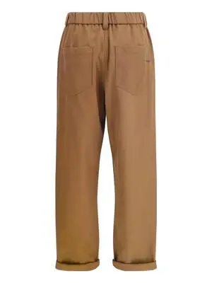Brunello Cucinelli Pleated Cuffed Trousers - Brown