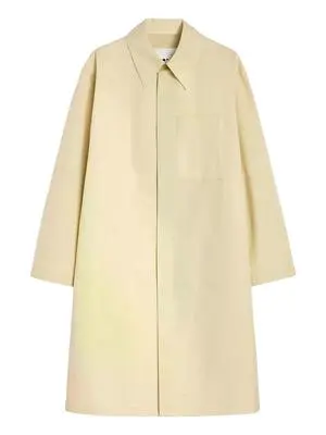 JIL SANDER Patch Pocket Poplin Coat - Yellow