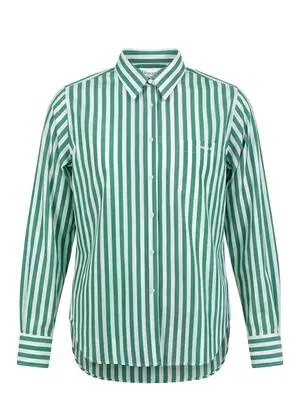 Hunza G Embroidered Striped Shirt - Green