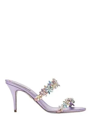 Rene Caovilla Embellished Sandals - Lilac Satin