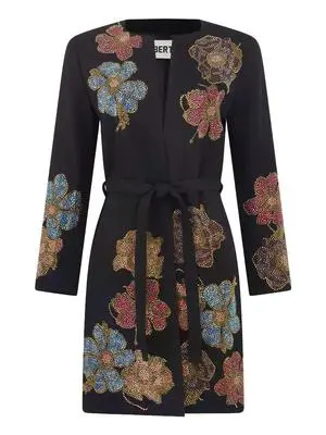 Libertine Fleur D'or Belted Coat - Black