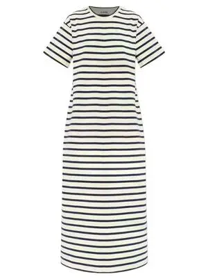 JIL SANDER Striped Maxi Dress - Neutrals
