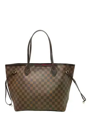 LOUIS VUITTON Damier Ebene Neverfull Mm Tote Bag - Brown