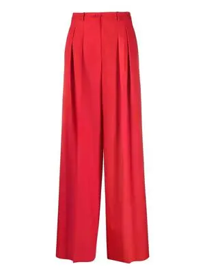 Michael Kors Wool Palazzo Trousers - Red