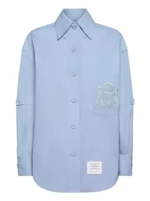 Thom Browne Crest Embroidery Armband Shirt - Blue