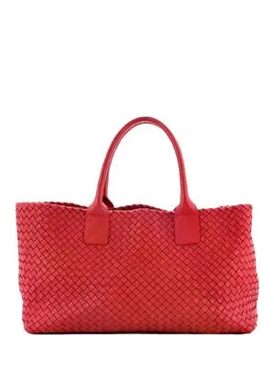 Bottega Veneta Cabat Intrecciato Nappa Medium Tote Bag - Red