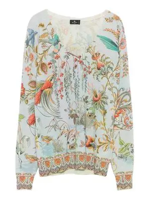 Etro Floral-patterned Sweater - Blue