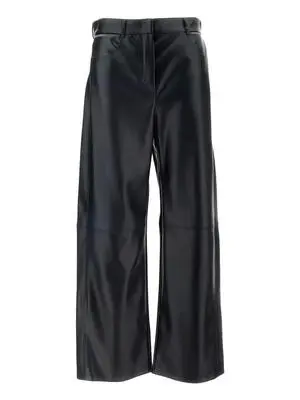 Max Mara Faux-leather Trousers - Black
