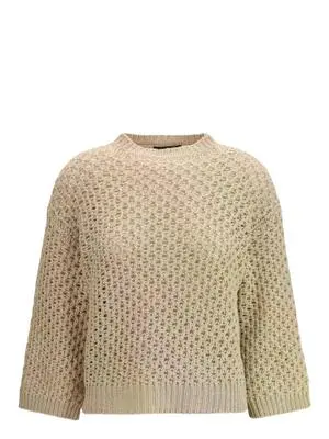Fabiana Filippi Open-knit Crew-neck Sweater - Neutrals