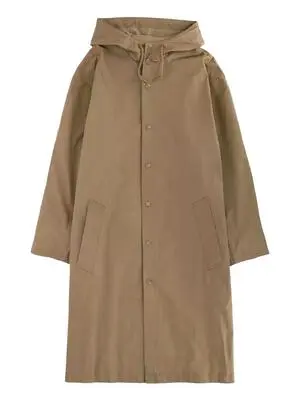 A.p.c. Hooded Button Coat - Brown