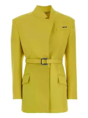 Attico Belted Blazer - Yellow