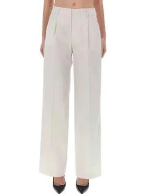 PT TORINO Pleated Wide Leg Trousers - Neutrals