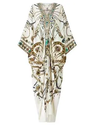 Camilla Chain-print Maxi Dress - White