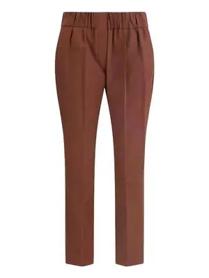 Brunello Cucinelli Elasticated Trousers - Brown
