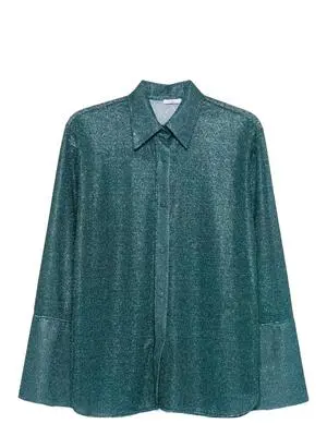 Oseree Lumière Flared Sleeve Shirt - Green