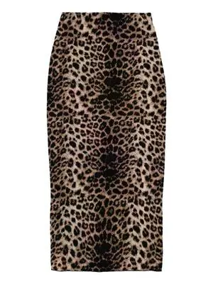 CIRCUS HOTEL Animal-print Skirt - Neutrals