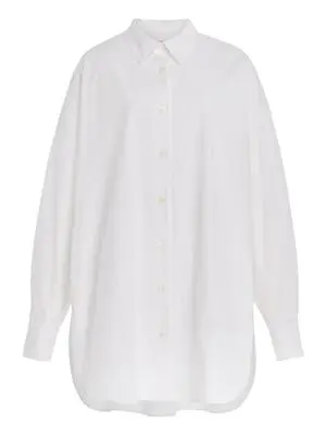 Carolina Herrera Twist-front Stretch-cotton Shirt - White