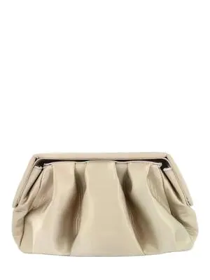 THEMOIRE Ruched Clutch - Neutrals