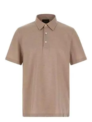 Brioni Cotton Polo Shirt - Neutrals