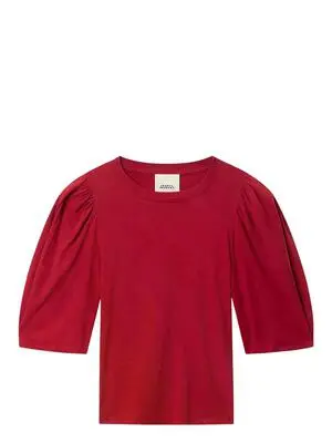 Isabel Marant Maeliss Tee Puffed Sleeve T-shirt - Red