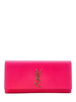 Saint Laurent Classic Monogram Long Clutch - Pink