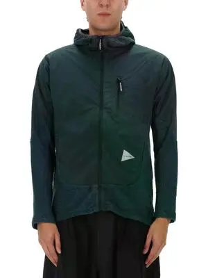 AND WANDER Hooded Jacket - Green